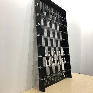 Vertical Metal Chess Board, Chess Metal Wall Games, Play Chess on Wall ...