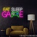 Eat Sleep Game Led Sign, Game Controller Neon Sign, Custom Neon Sign ...
