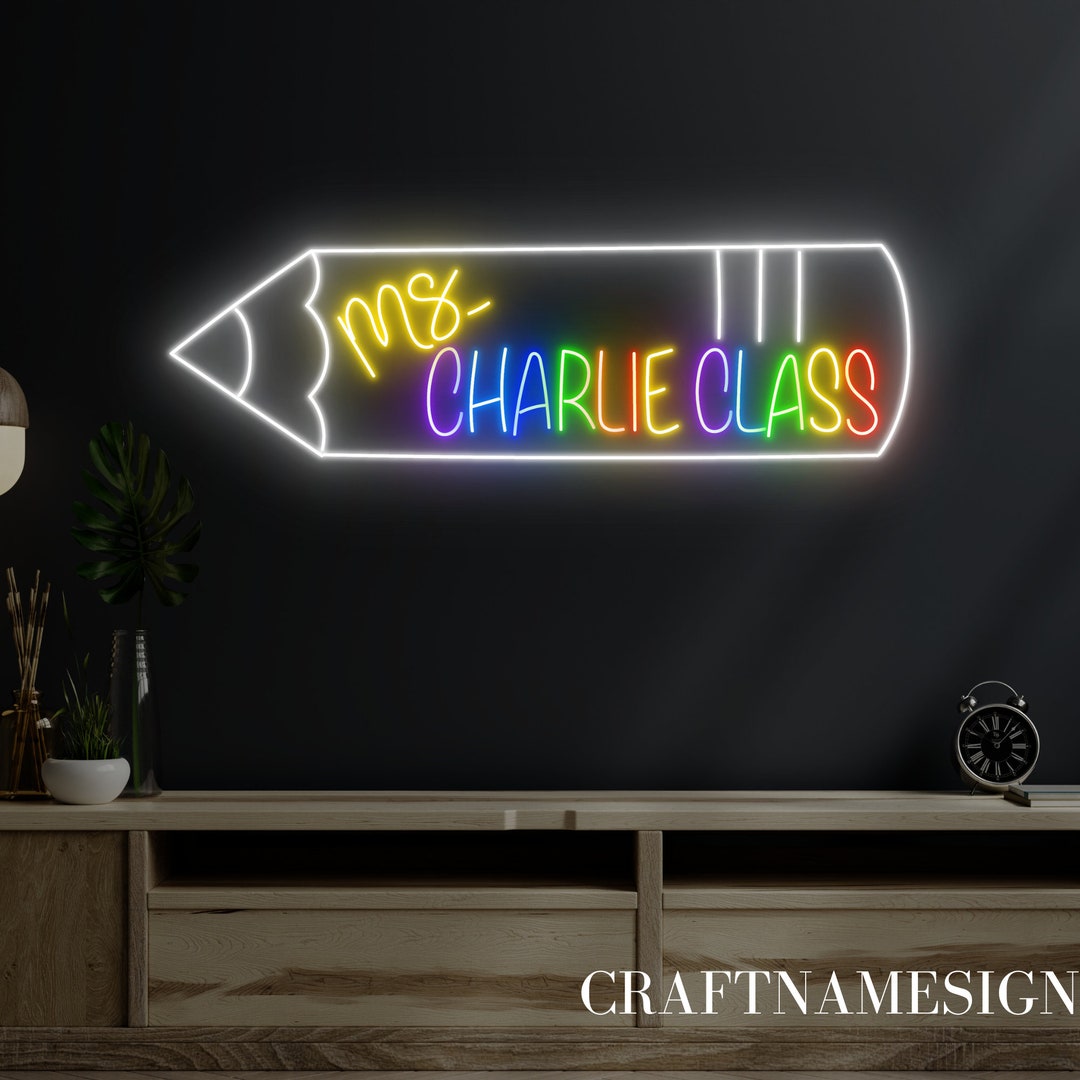 Custom Teacher Name Neon Sign, Happy World Teachers' Day Led Sign ...