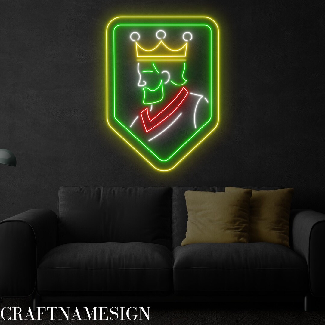 King Neon Sign, Royal King Led Sign, Custom Neon Sign, Royal Crown Led ...