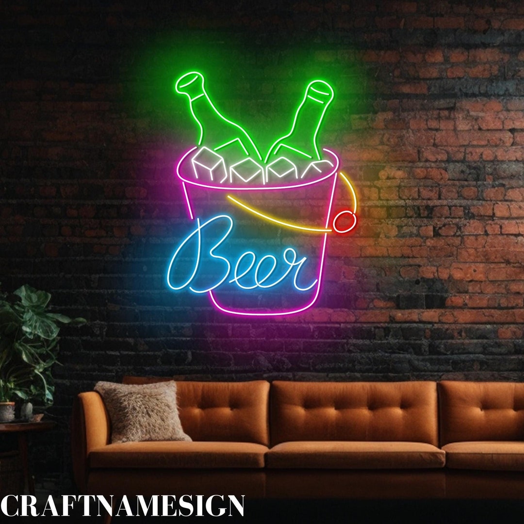 Beer Barrel Led Neon Sign, Beer Led Sign, Beer Bar Neon Night Light ...