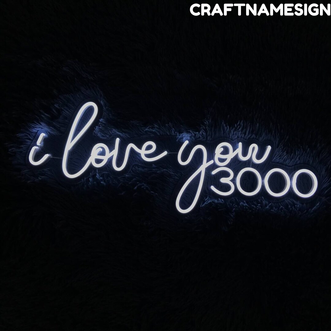 I Love You 3000 Neon Sign, I Love You 3000 Led Sign, Custom Neon Sign ...