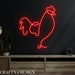 Minimalist Chicken Neon Sign, Chicken Line Led Sign, Custom Neon Sign ...