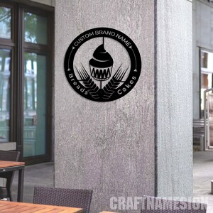 Custom Outdoor Metal Sign for Bakery Store, Shop Signage, Business Logo ...