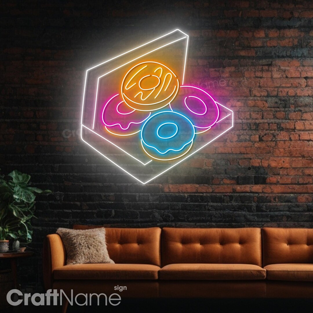 Donuts Led Light, Donut Cake Neon Wall Art, Custom Neon Led Sign Donut ...