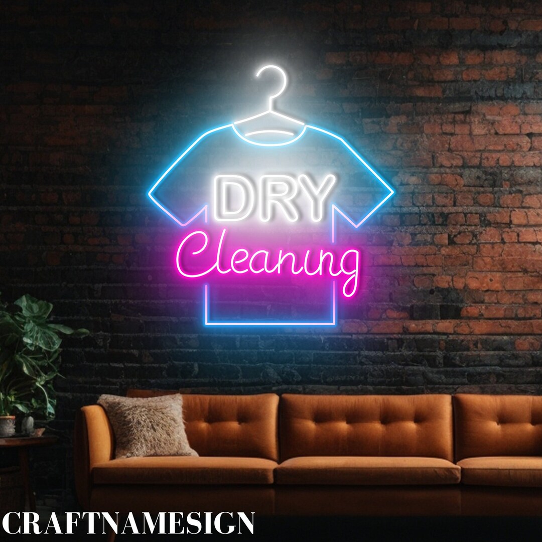 Dry Cleaning Neon Sign, Dry Cleaning Service Led Sign, Custom Neon Sign ...