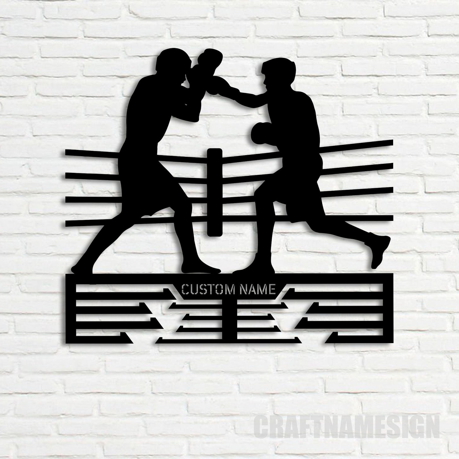Custom Boxing Metal Led Medal Hanger, Boxing Wall Hanging Decoration ...