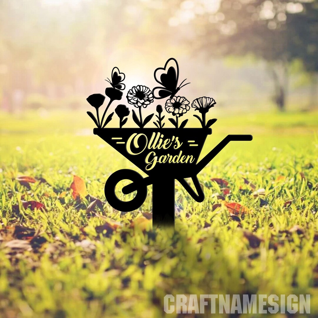 Personalized Modern Marigolds Garden Metal Stake, Marigold Flower Metal ...