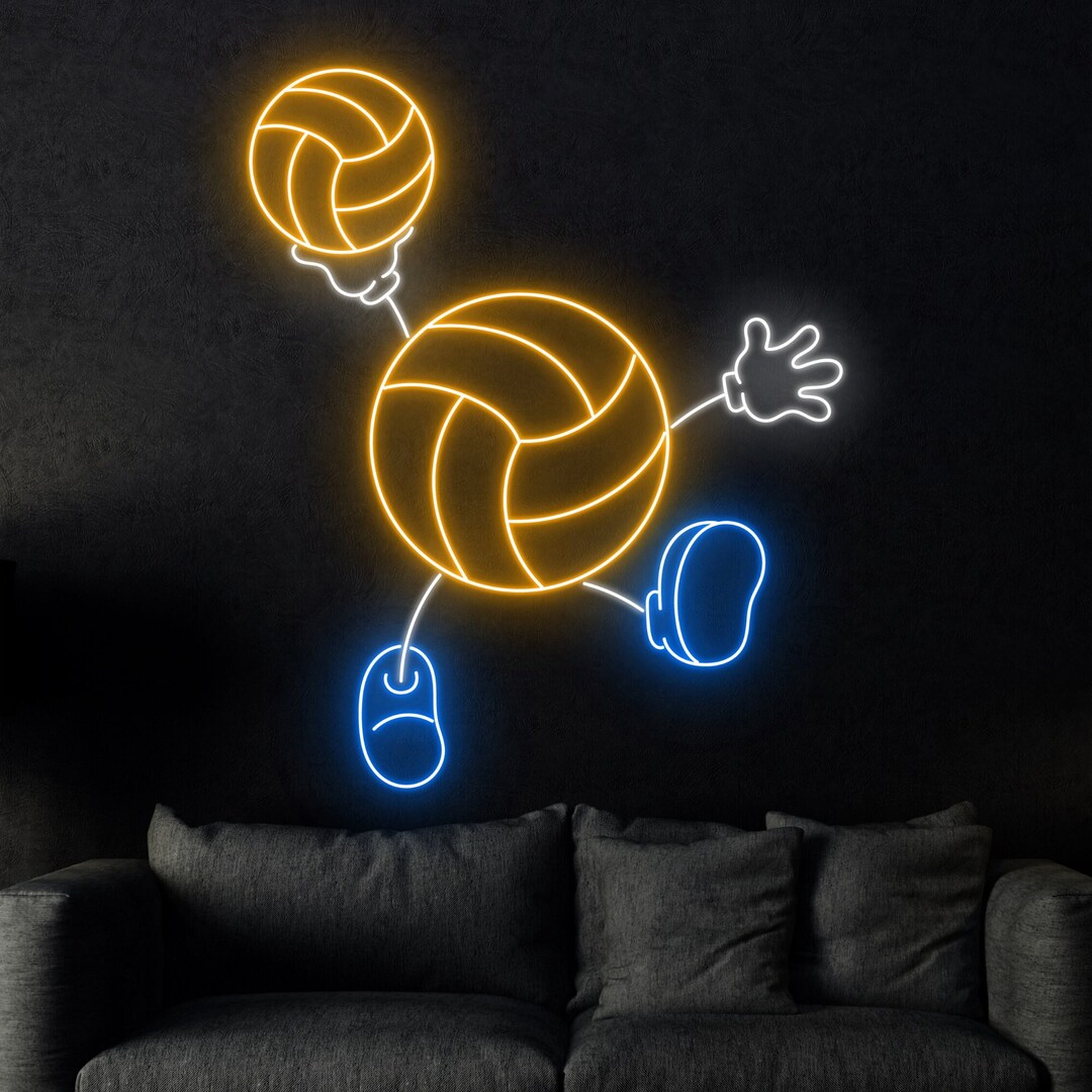 Volleyball Neon Sign, Volleyball Led Sign, Custom Neon Sign, Volleyball ...