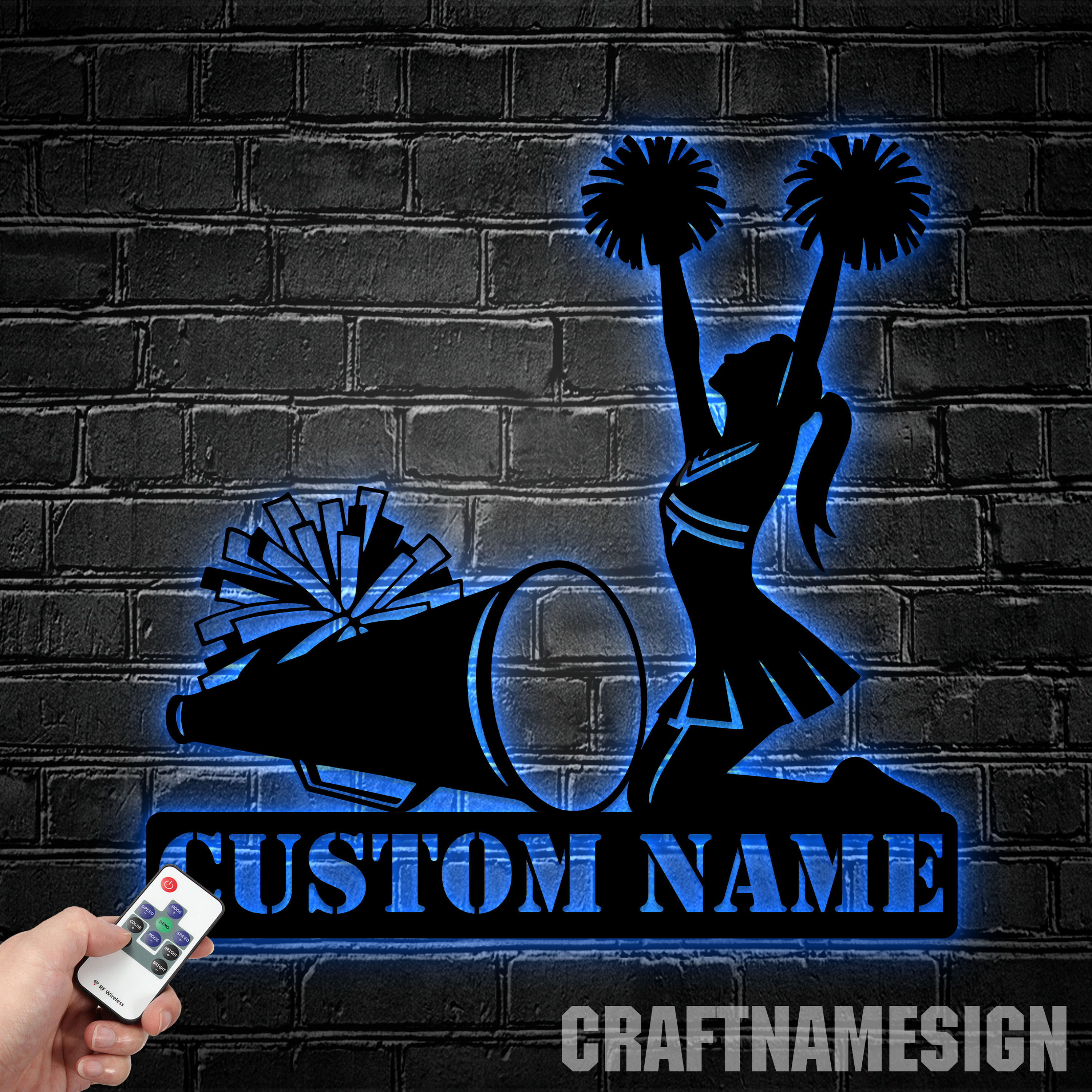 Custom Cheerleading Lover Metal Sign, Cheerleading Metal LED Decor ...