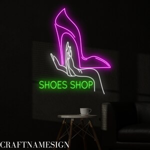 Shoes Shop Led Sign, High Heels Shop Neon Sign, Wall Decor, Shoes ...