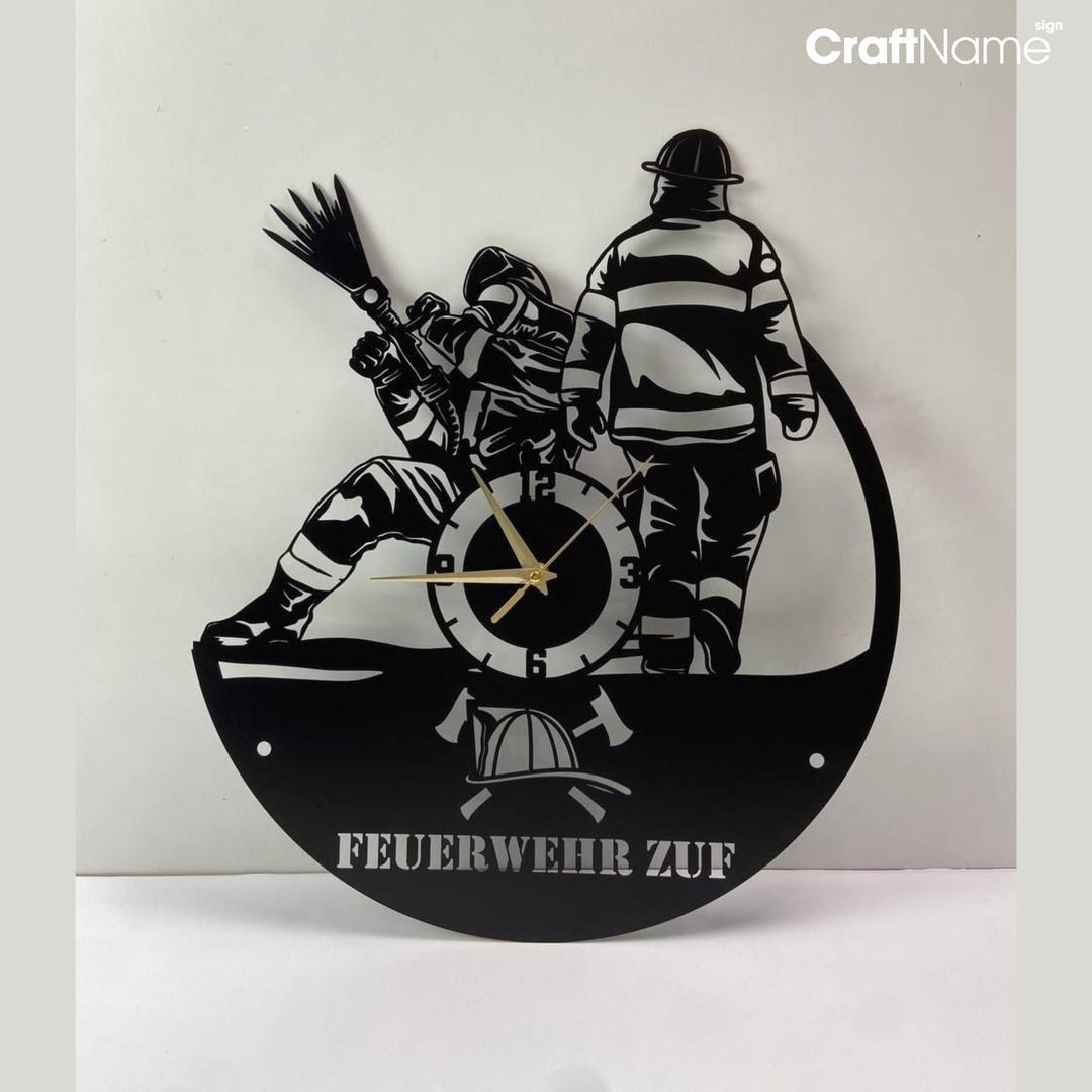 Custom Fireman Metal Wall Clock, Wall Clock Unique for Home Decor and ...