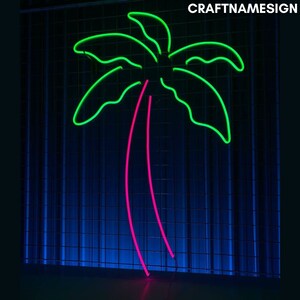 Palm Tree Neon Sign, Palm Tree Led Sign, Custom Neon Sign, Tropical ...