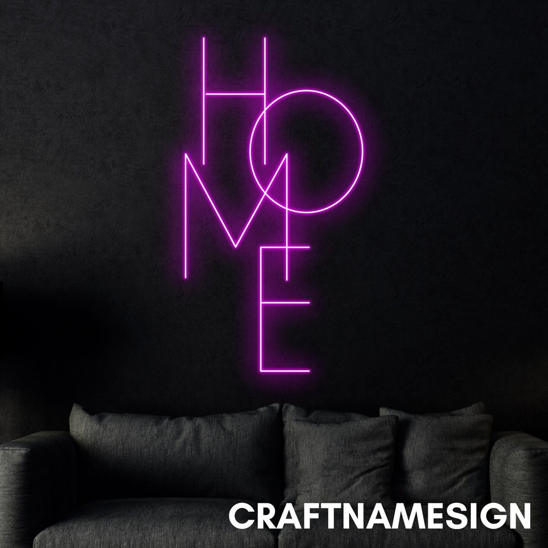 Home Neon Sign, Welcome Home Led Sign, Custom Neon Sign, House Warming ...
