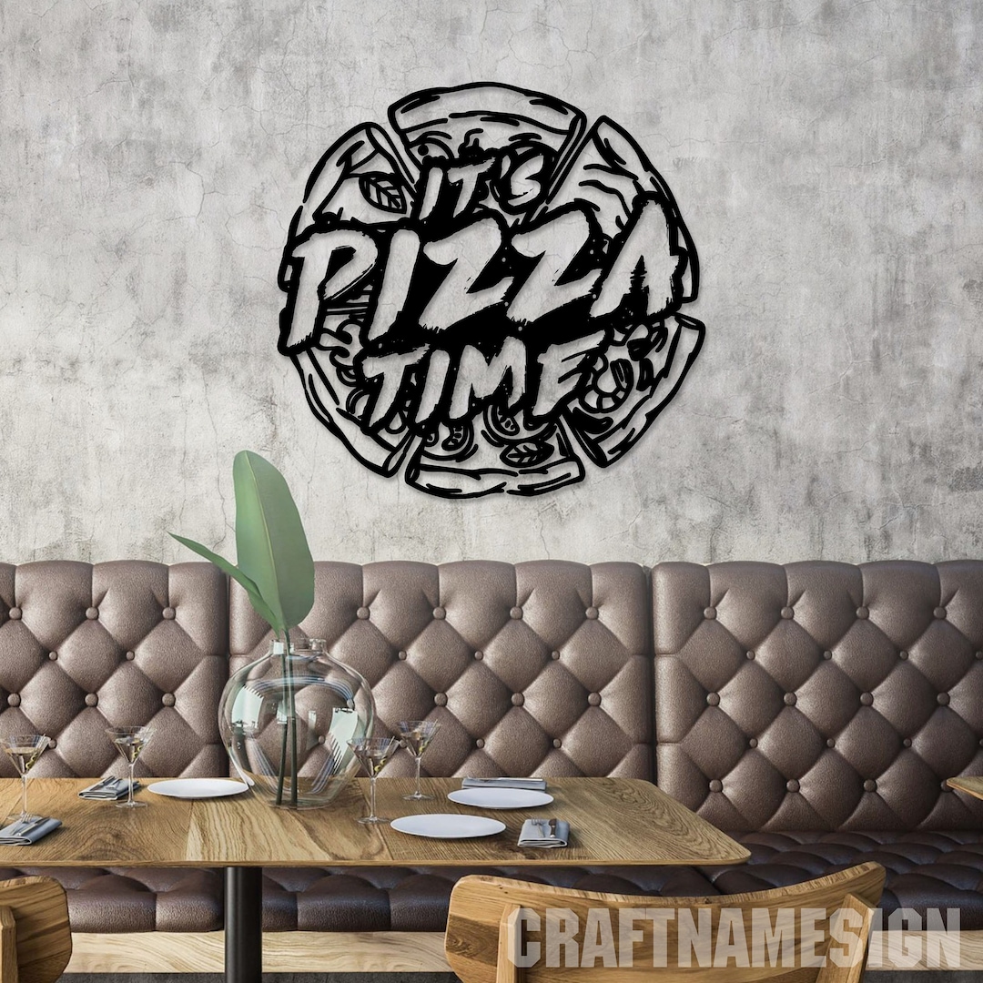 It's Pizza Time Metal Sign, Pizza Sign, Shop Sign, Personalised Gifts ...