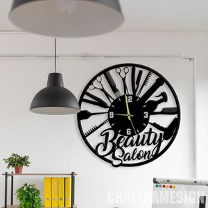 Beauty Salon Metal Wall Clock, Wall Clock Unique for Home Decor and ...