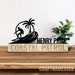 Custom Wooden Boy Surfing Desk Name Plate, Surfer Riding Metal ...