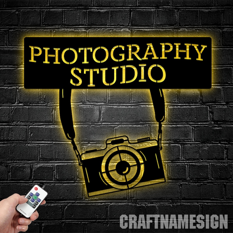 Personalized Photographer Metal Sign,custom Camera Sign, Camera Wall ...