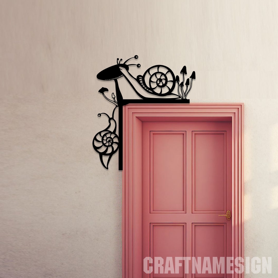 Snails Door Corner Metal Wall Art, Snail Door Topper, Snail Door ...