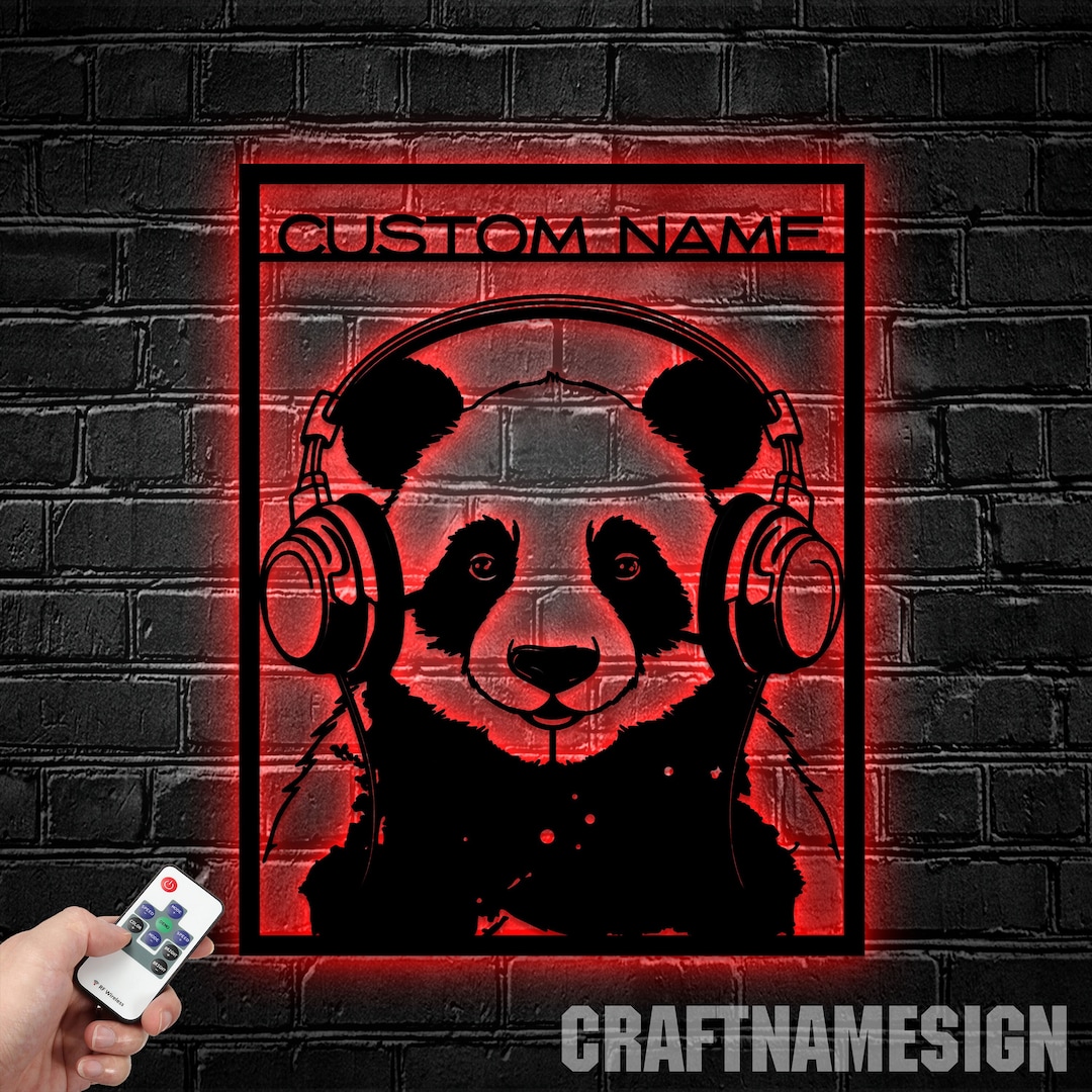 Custom Game Zone Metal Wall Art With LED Lights, Personalized Gaming ...