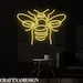 Bee Led Sign, Bee Honeycomb Neon Sign, Custom Neon Sign, Honey Store ...