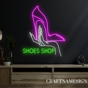 Shoes Shop Led Sign, High Heels Shop Neon Sign, Wall Decor, Shoes ...