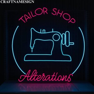 Custom Tailor Shop Neon Sign, Tailor Shop Decor, Custom Neon Sign ...