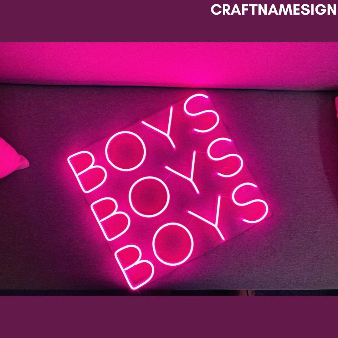 Boys Boys Boys Neon Sign, Boys Boys Boys Led Sign, Custom Neon Sign ...