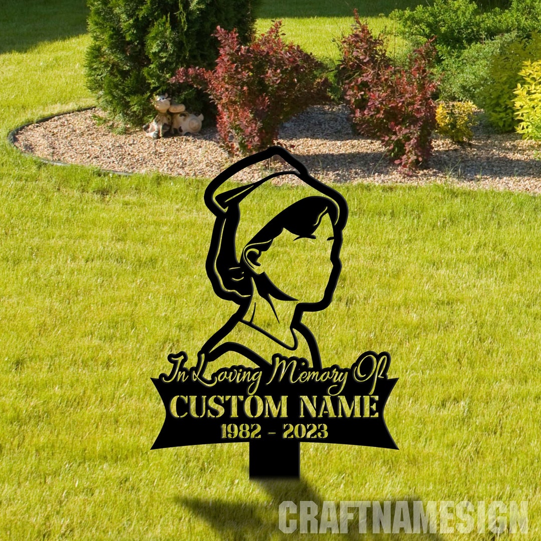 Custom Nurse Memorial Stake, Memorial Plaque With Stake, Grave Marker ...