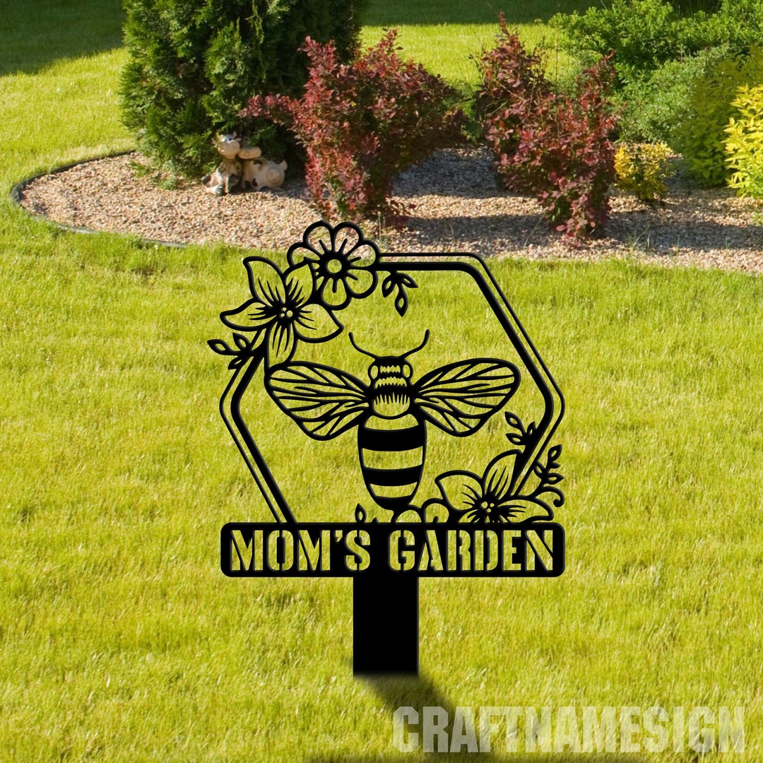 Custom Bee Garden Memorial Stake, Grave Marker, Sympathy Plaque, Bee ...