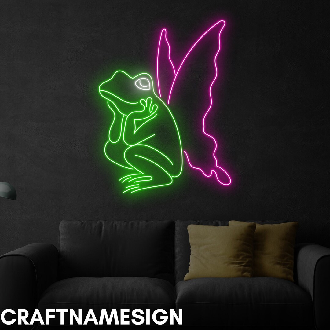 Frog With Wings Neon Sign, Frog With Wings Led Sign, Custom Neon Sign ...