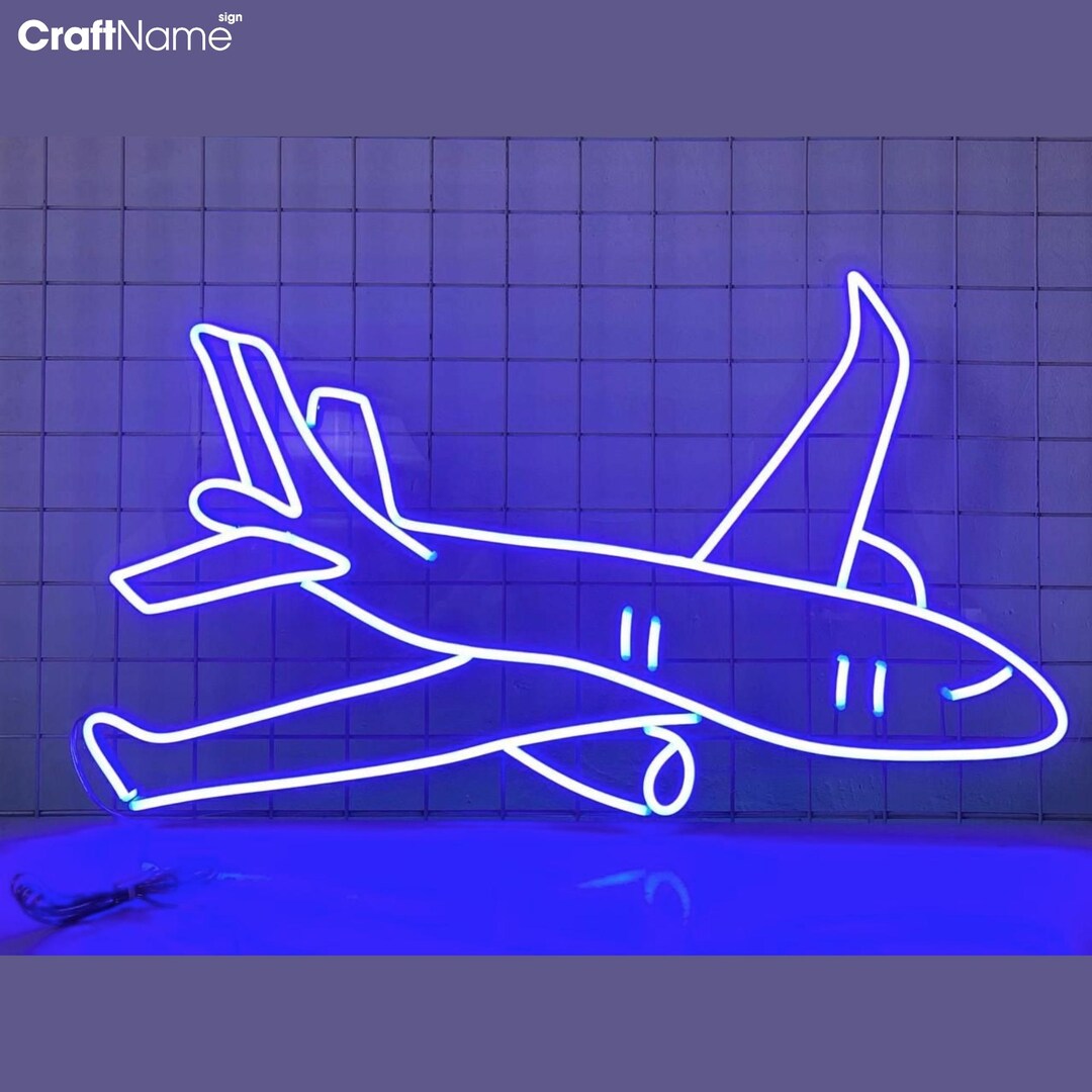 Airplane Neon Sign, Airplane Pilot Led Sign, Custom Neon Sign, Gift for ...