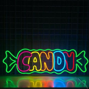 Colorful Candy Neon Sign, Colorful Sweet Candy Led Sign, Custom Neon ...