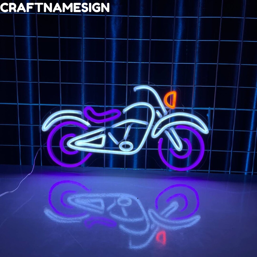 Motorcycle Neon Sign, Dirt Bike Led Sign, Custom Neon Sign, Motorcycle ...