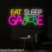 Eat Sleep Game Led Sign, Game Controller Neon Sign, Custom Neon Sign ...