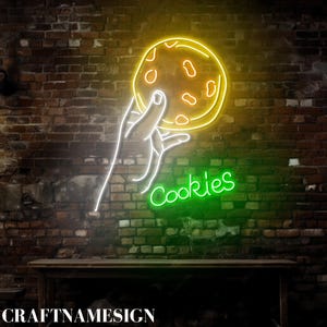 Cookies Led Sign, Open Cookies Bakery Neon Sign, Custom Neon Sign ...