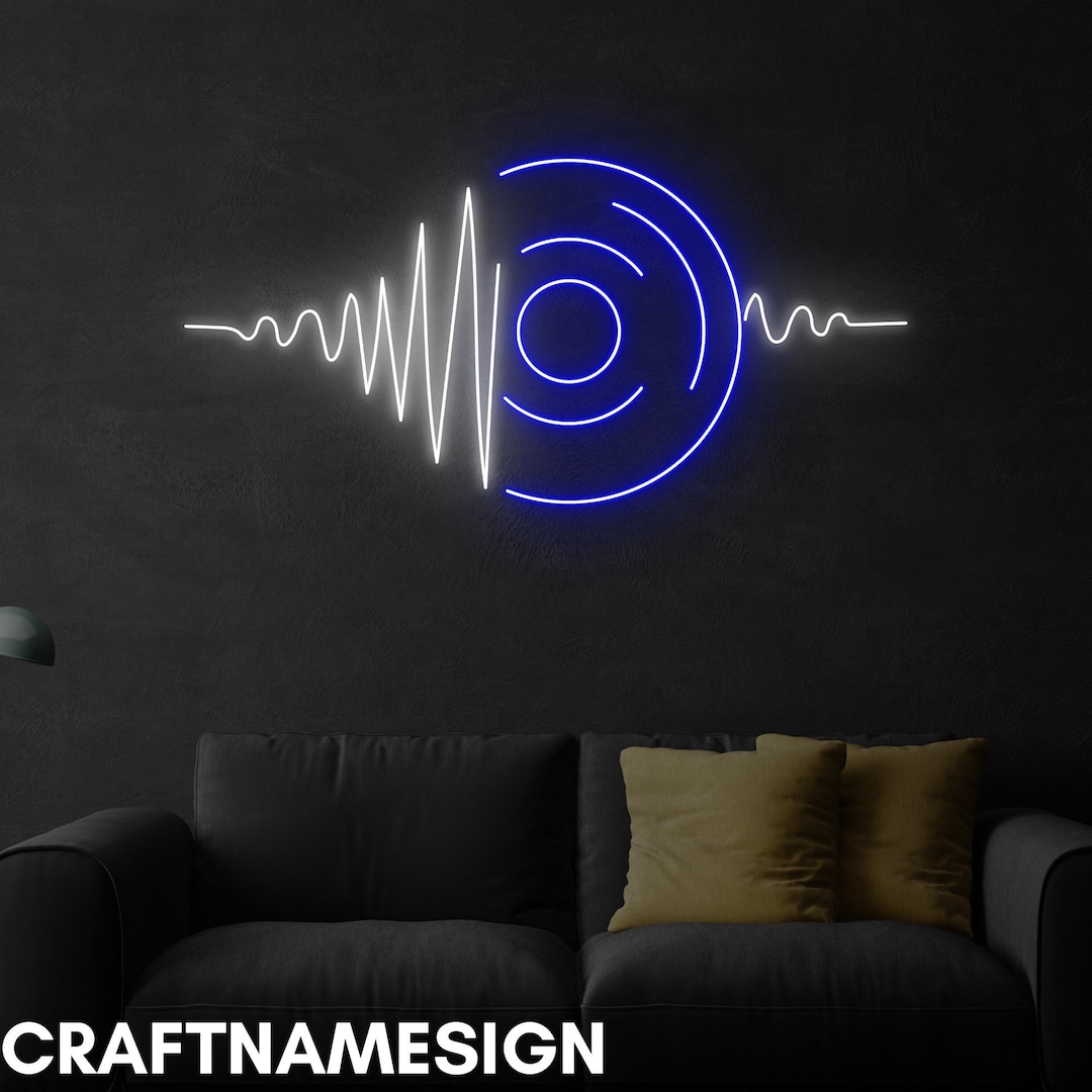 90s Music Record Neon Sign, Vinyl Record Led Sign, Custom Neon Sign ...