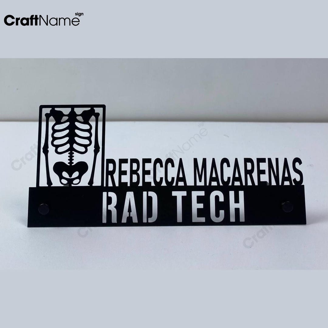 Custom X-ray Rad Tech Wooden Desk Name Plate, X-ray Doctor Surgery ...