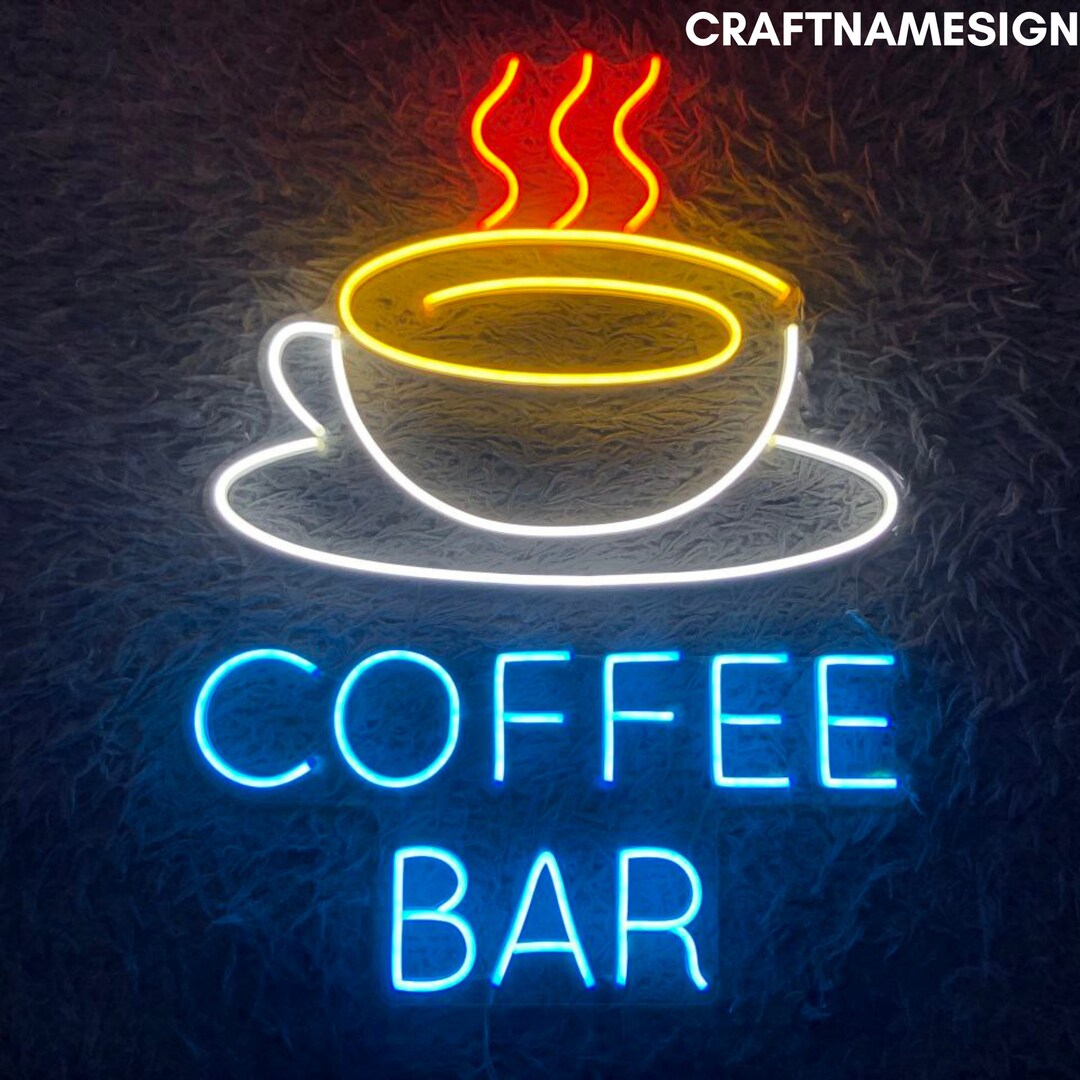 Coffee Bar Neon Sign, Coffee Led Sign, Custom Neon Sign, Coffee Shop ...