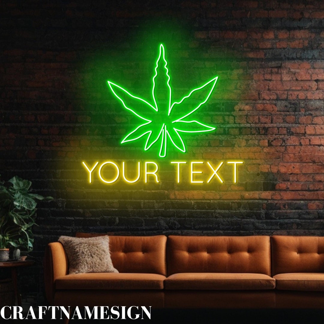 Custom Weed Neon Sign, 420 Weed Hemp Leaf Led Sign, Custom Neon Sign ...