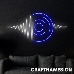 90s Music Record Neon Sign, Vinyl Record Led Sign, Custom Neon Sign ...