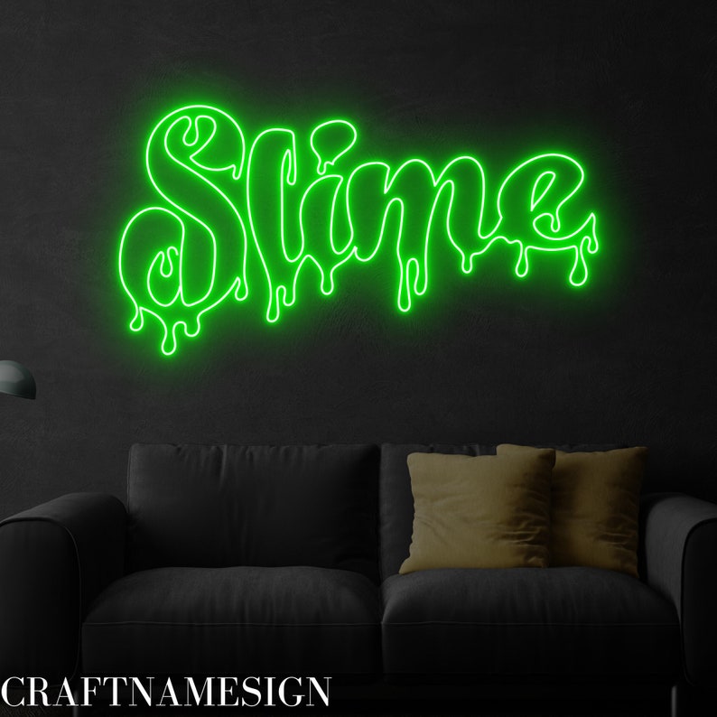 Slime Neon Sign, Slime Led Sign, Custom Neon Sign, Slime Shop Wall ...