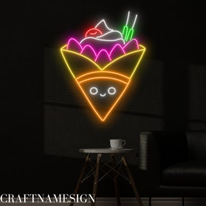 Crepe Cake Neon Sign, Crepe Cake Led Sign, Custom Neon Sign, Cake Store ...