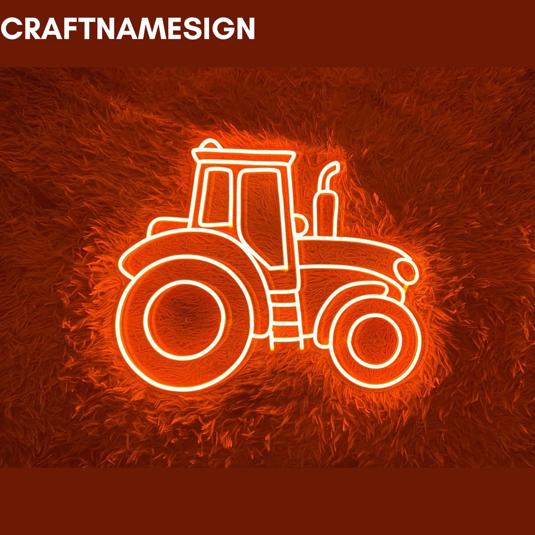 Farming Tractor Neon Sign, Farming Tractor Led Sign, Custom Neon Sign ...