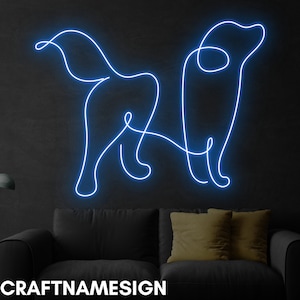 Minimalist Dog Neon Sign, Dog Led Sign, Custom Neon Sign, Pet Store ...