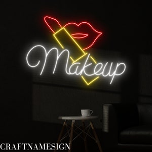 Makeup Neon Sign, Make up Artist Led Sign, Custom Neon Sign, Make up ...