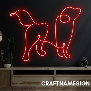 Minimalist Dog Neon Sign, Dog Led Sign, Custom Neon Sign, Pet Store ...