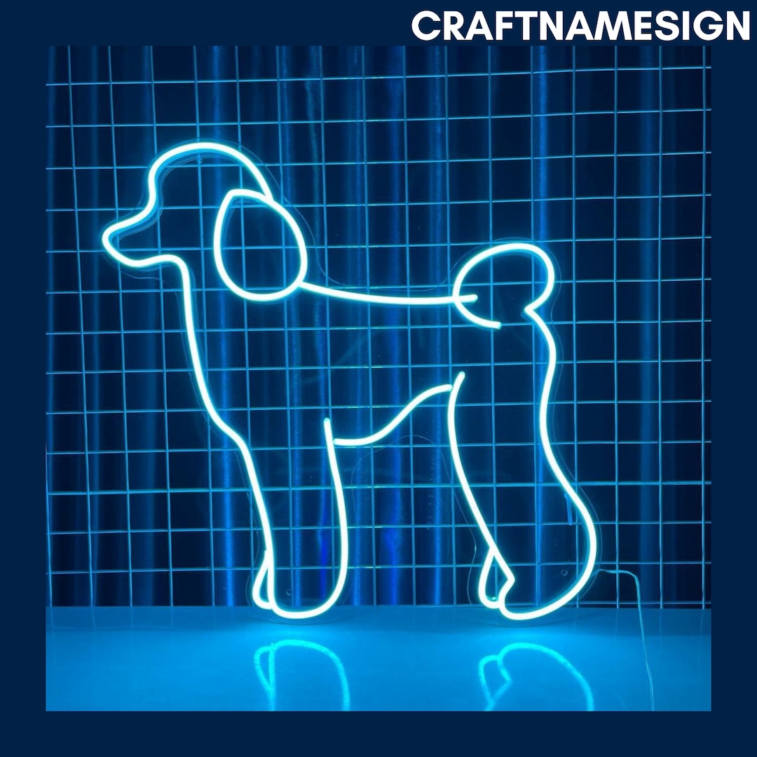Poodle Dog Neon Sign, Poodle Dog Led Sign, Custom Neon Sign, Pet Store ...