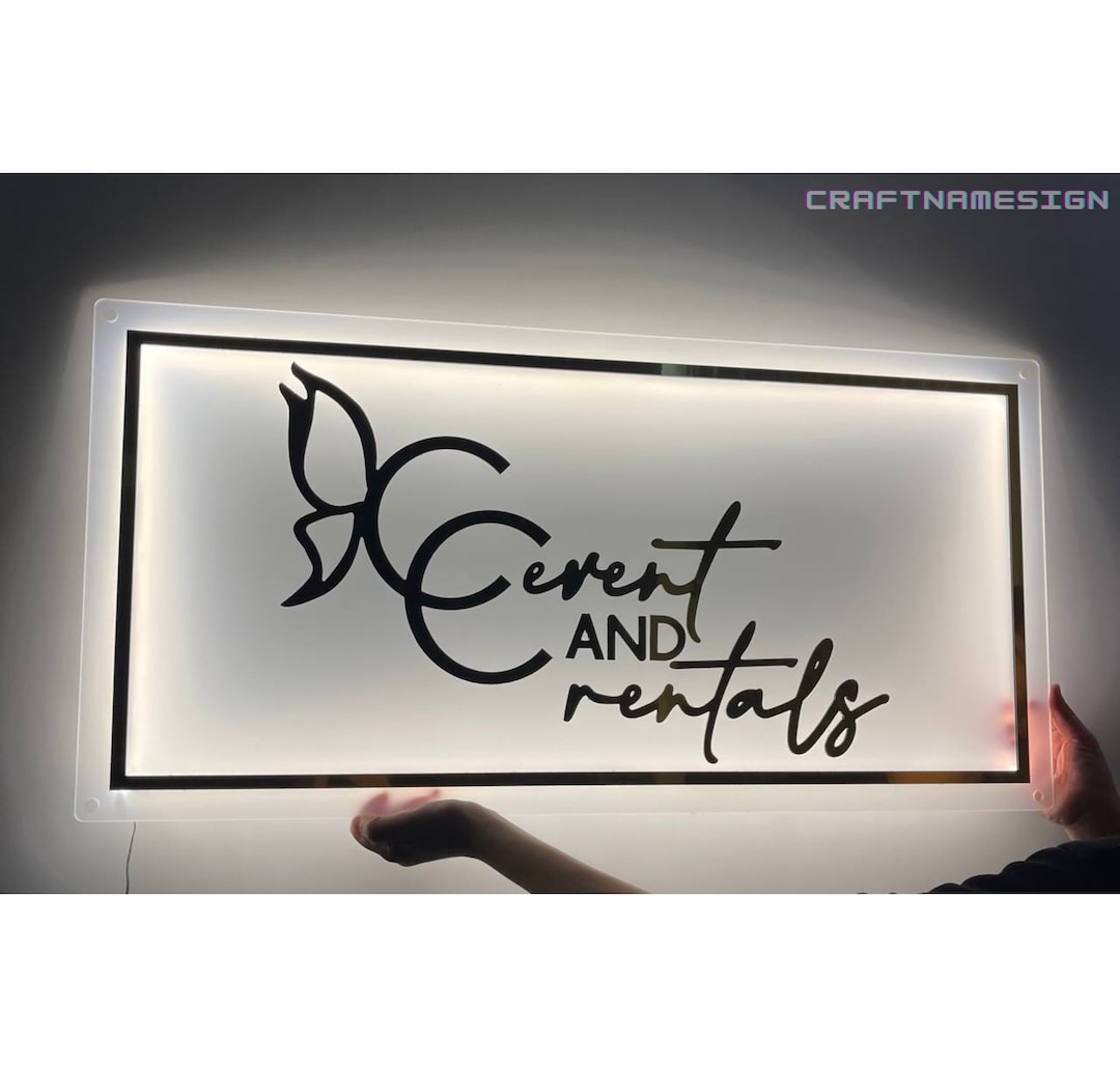 Personalize Acrylic Logo/signboard LED Light, Custom Frosted Acrylic ...