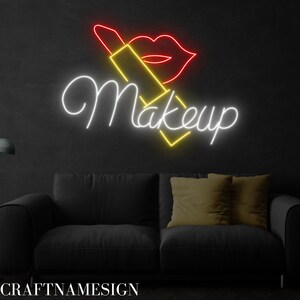 Makeup Neon Sign, Make up Artist Led Sign, Custom Neon Sign, Make up ...